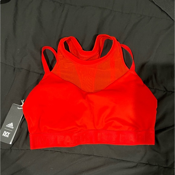 IVY PARK | Tops | Adidas X Ivy Park Red Recycled Polyester Bra | Poshmark